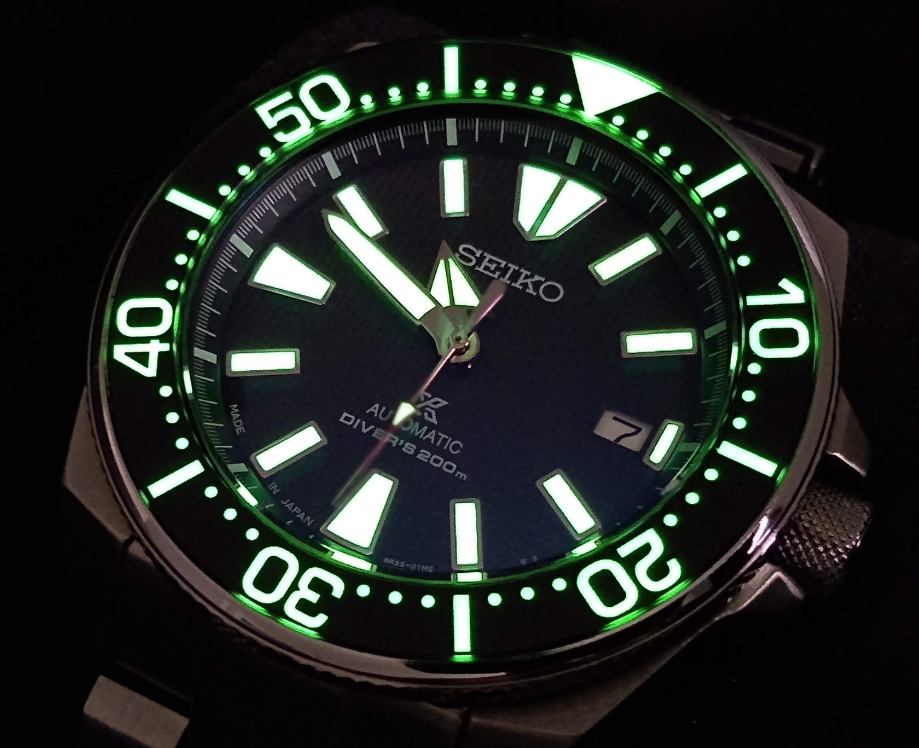 Seiko Samurai "MM300 Style" Lumed Sapphire Bezel Insert- Black – L.C.B.I