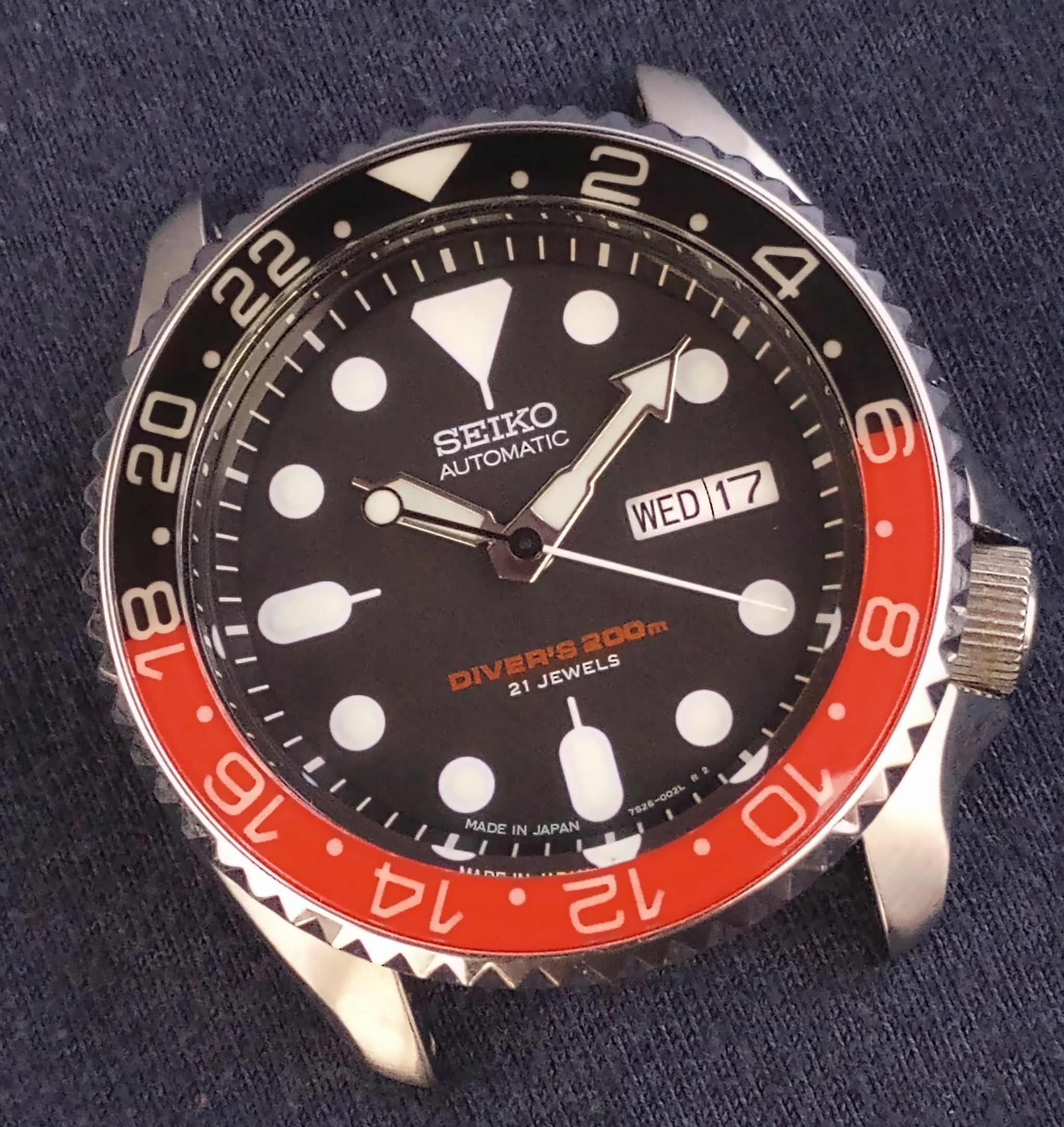 SKX/SSK "24 Hour Style"- Lumed Sapphire "Coke" Bezel Insert – L.C.B.I